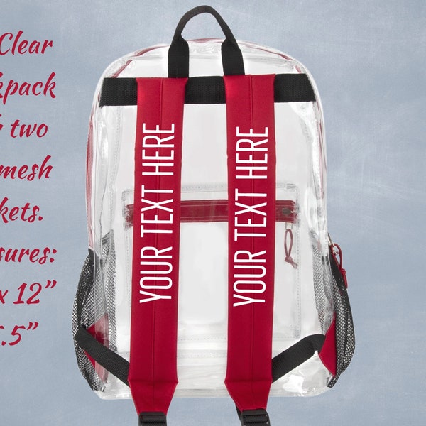 Clear Backpack - Etsy