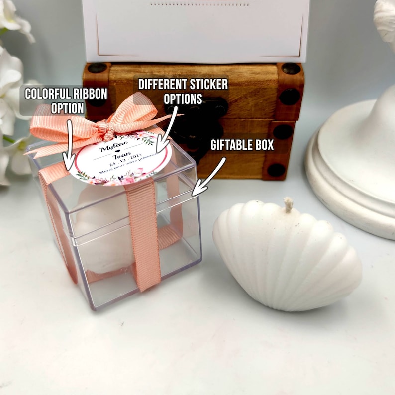 Sea Shell Handmade Candle Shell Shaped Candle Wedding Favors | Etsy