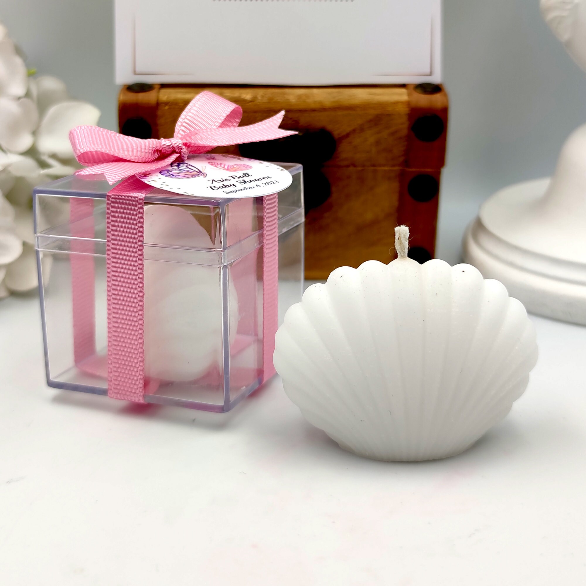 Sea Shell Handmade Candle Shell Shaped Candle Wedding Favors | Etsy