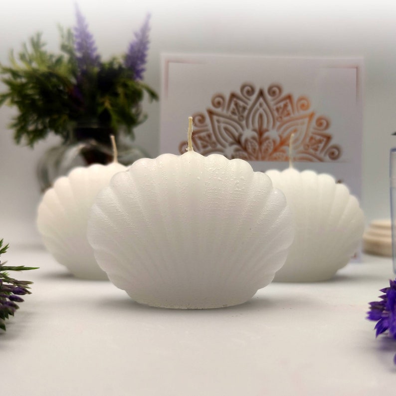 Sea Shell Handmade Candle Shell Shaped Candle Wedding Favors - Etsy
