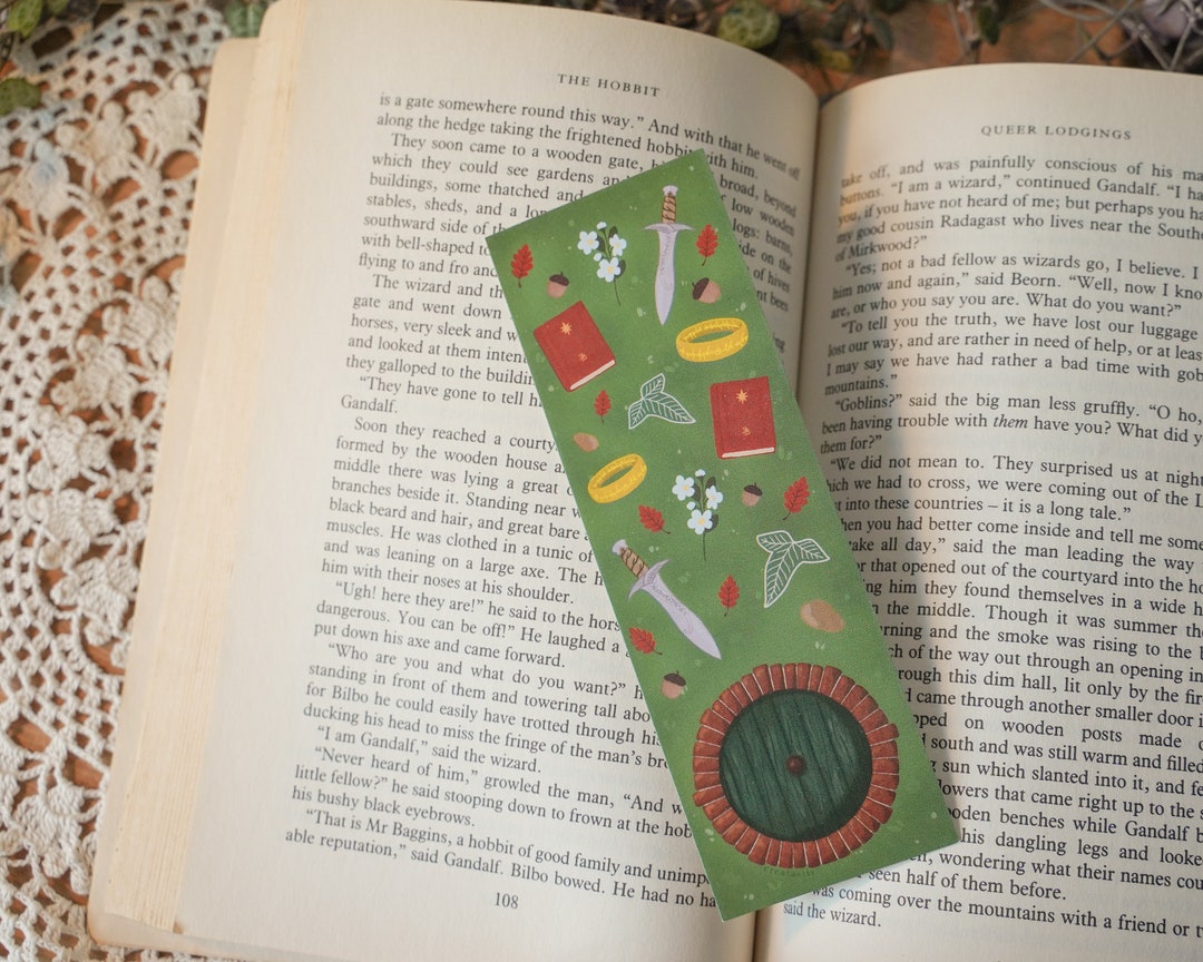 Hobbit Core Bookmark / Tolkien / Fantasy / Frodo & Bilbo - Etsy