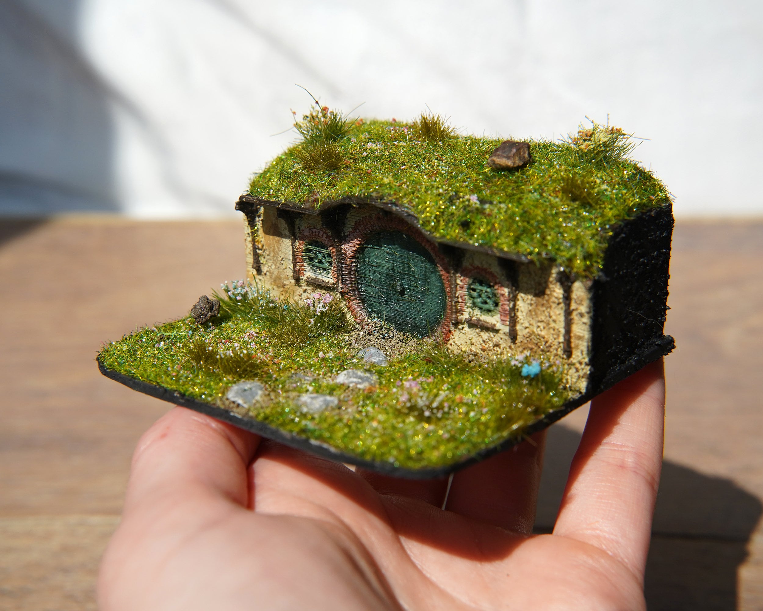 Hobbit Hole Fantasy Diorama Book Nook Flowers Nature - Etsy