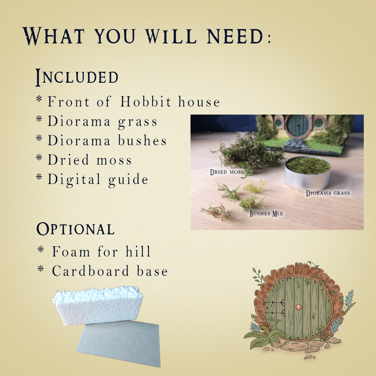 Hobbit Hole Diorama DIY Kit Hobbiton Gift Geek Creative | Etsy