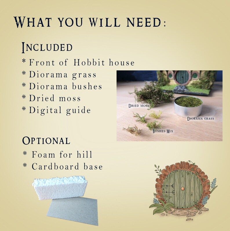 Hobbit Hole Diorama DIY Kit Hobbiton Gift Geek Creative | Etsy