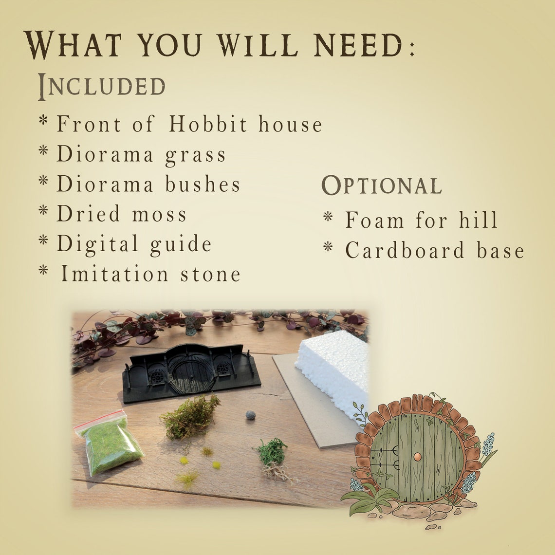 Hobbit Hole Diorama DIY Kit | Hobbiton, Gift, Geek, Creative, Fantasy ...