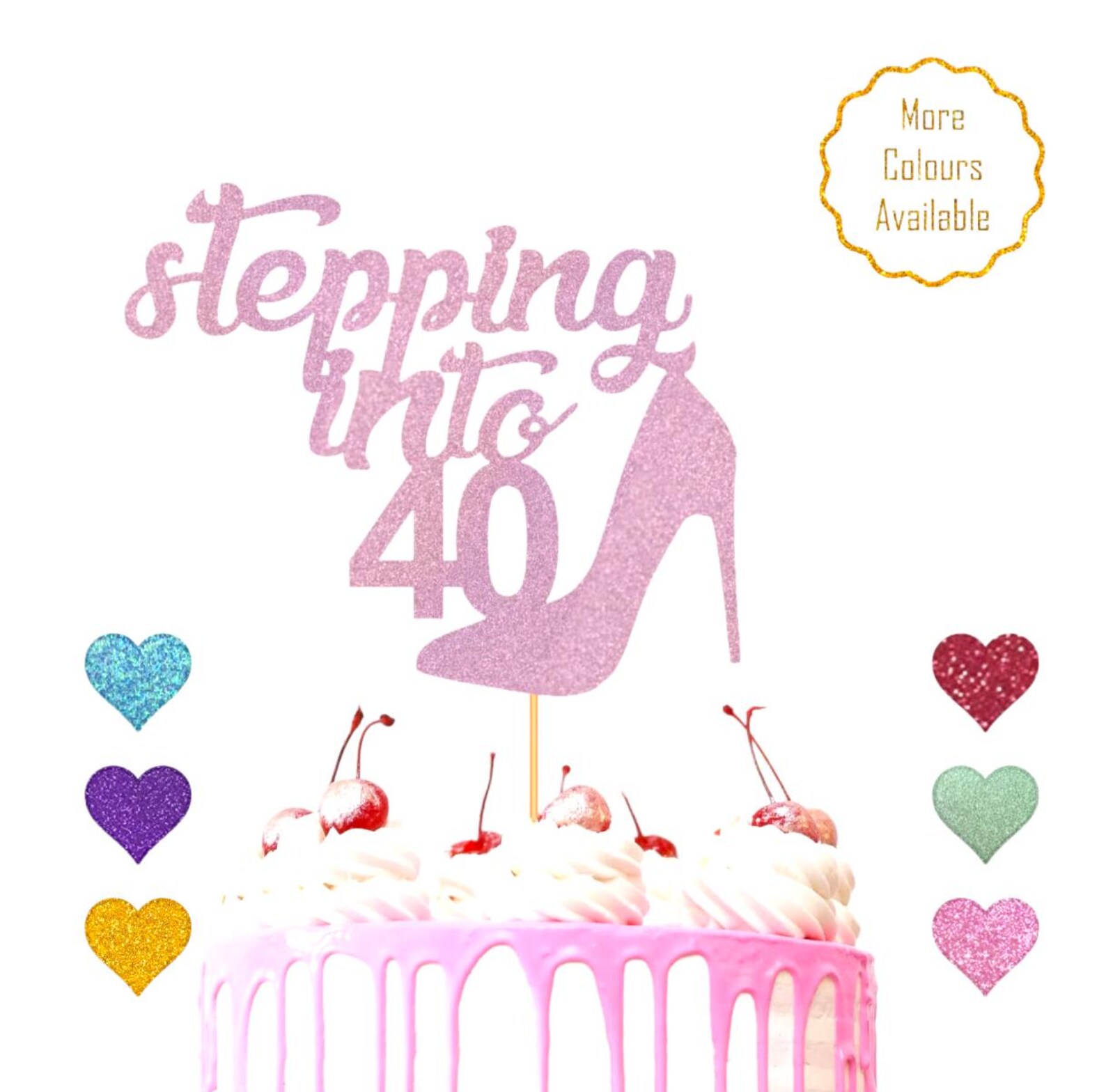 Stepping Into 40 Cake Topper - Birthday Cake Topper - Happy 40th ...