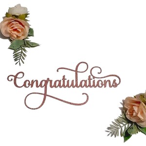Congratulations Glitter Cake Topper Wedding Cake Topper Decoration ...