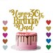 Personalised Cake Topper - Double-sided Cake Topper - Custom Glitter ...