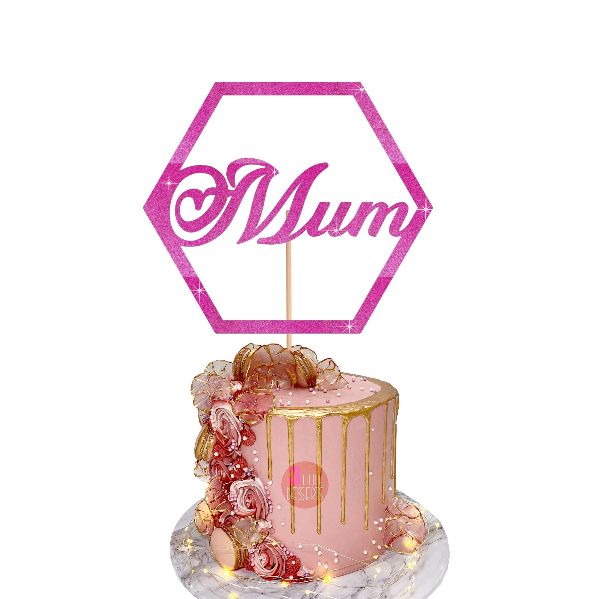Mum Cake Topper Glitter Cake Topper Cake Topper Happy | Etsy UK