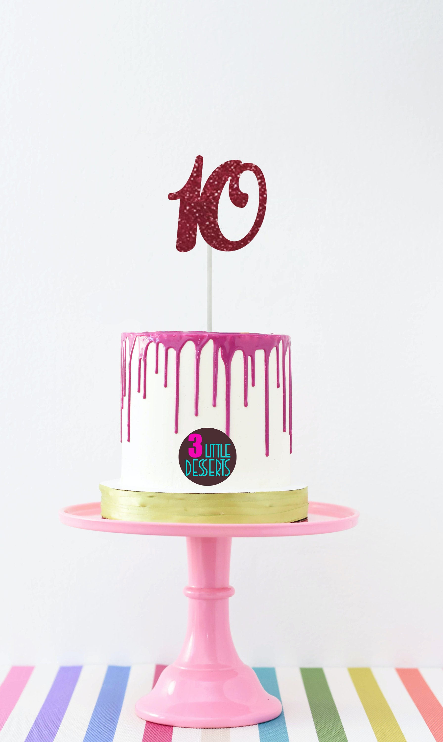 10th Cake Topper birthday Cake Toppers 10th Birthday - Etsy