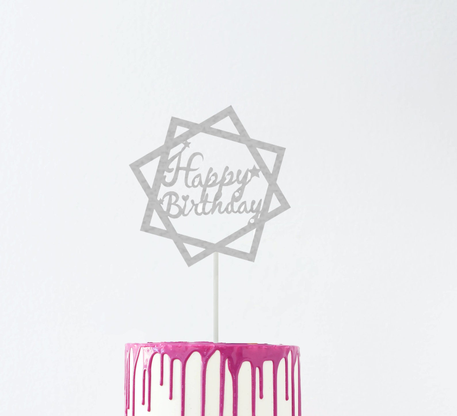 HAPPY BIRTHDAY CAKE Topper Sparkle Cake Top Glitter Cake | Etsy