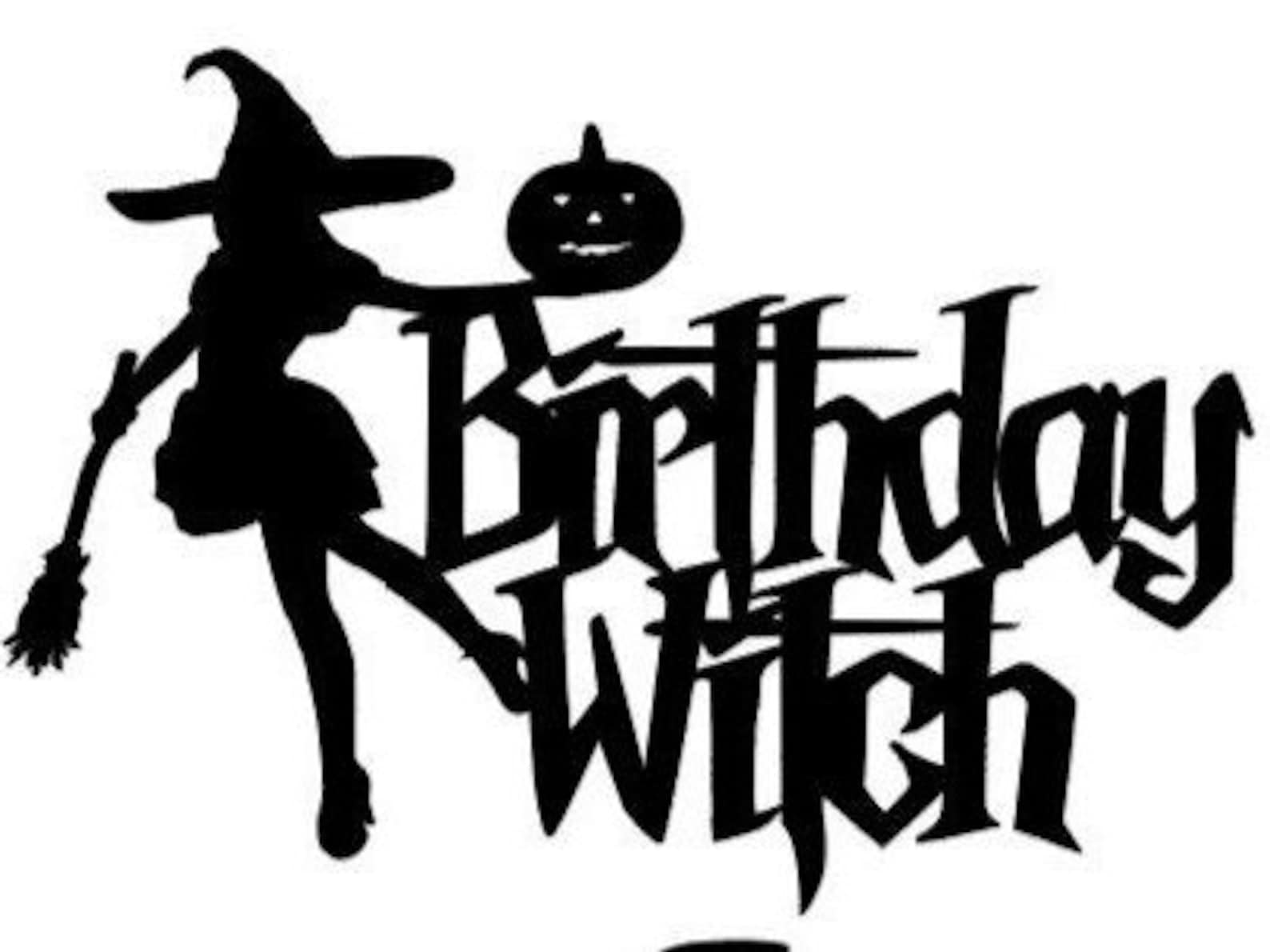 Birthday Witch Cake Topper, Glitter Cake Topper, Happy Birthday Witch ...