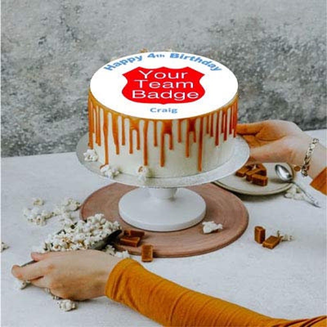 Edible WAFER Cake Topper Any Football Club Logo Personalised - Etsy ...
