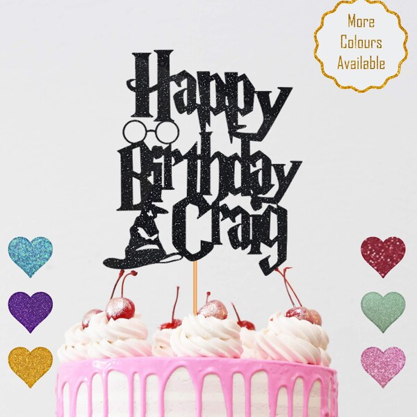 Glitter Cake Topper - Etsy