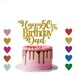 Personalised Cake Topper - Double-sided Cake Topper - Custom Glitter ...