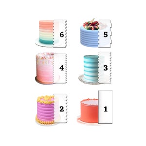 Acrylic Cake Scrapper Glitter Cake Decorating Comb Double Sided Cake ...