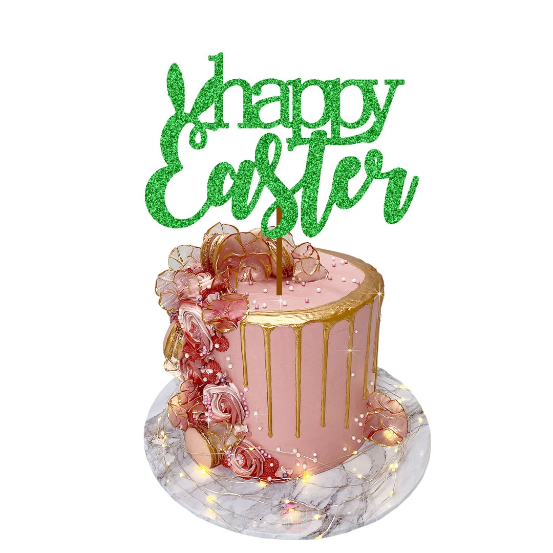 Happy Easter Cake Topper | Easter Eggs Cake Toppers | Bunny Rabbit ...