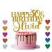 Personalised Cake Topper - Double-sided Cake Topper - Custom Glitter ...