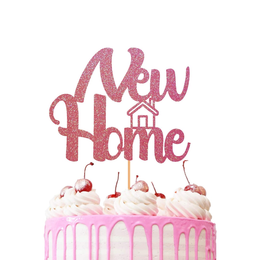 New Home Cake Topper Glitter Cardstock Housewarming Decoration ...