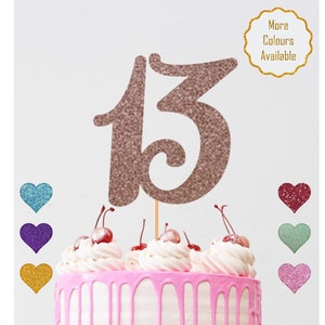 13th Cake Topper - Birthday Decorations - Birthday Cake Toppers - 13th ...