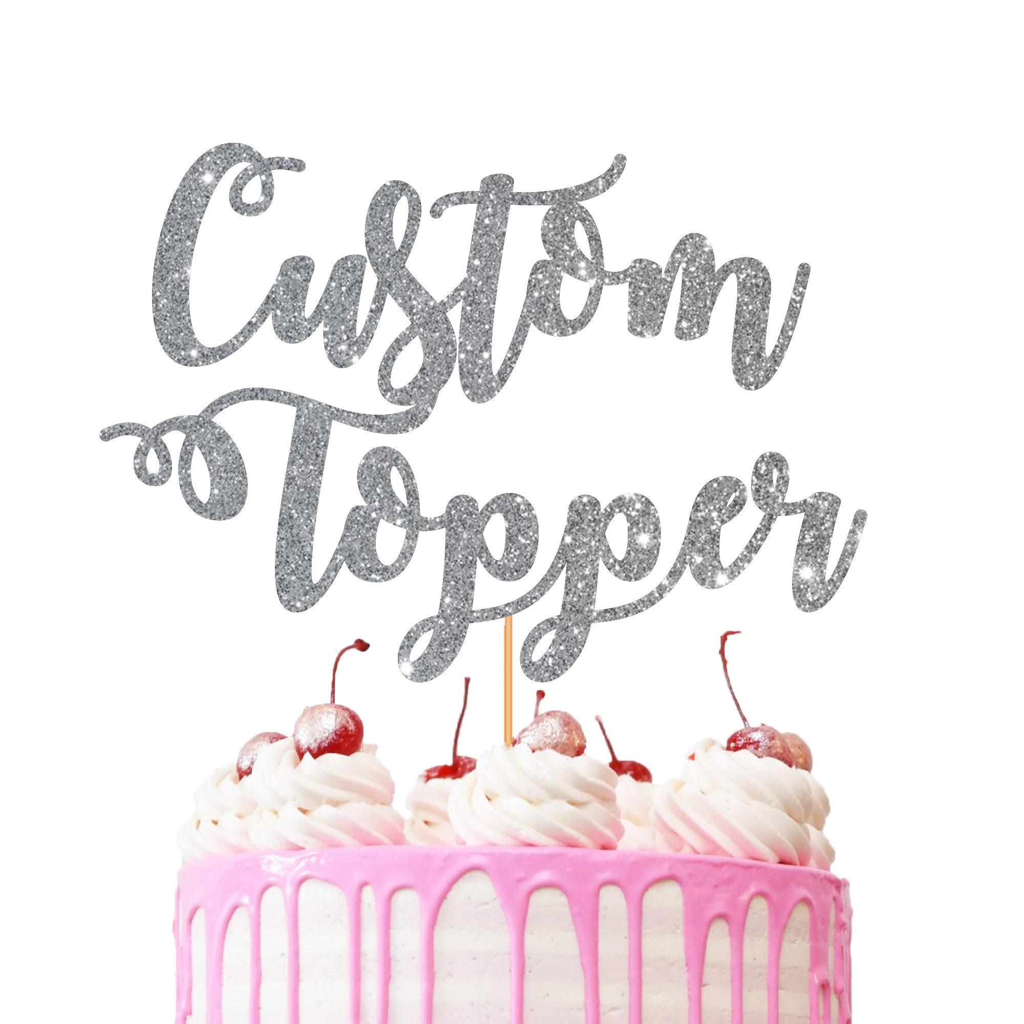 Custom Cake Topper Personalised Double Sided Card Toppers - Etsy
