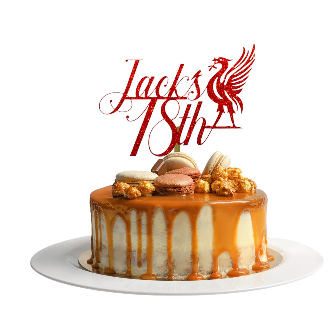 Liverbird Happy Birthday Cake Topper Personalised by 3 Little Desserts ...