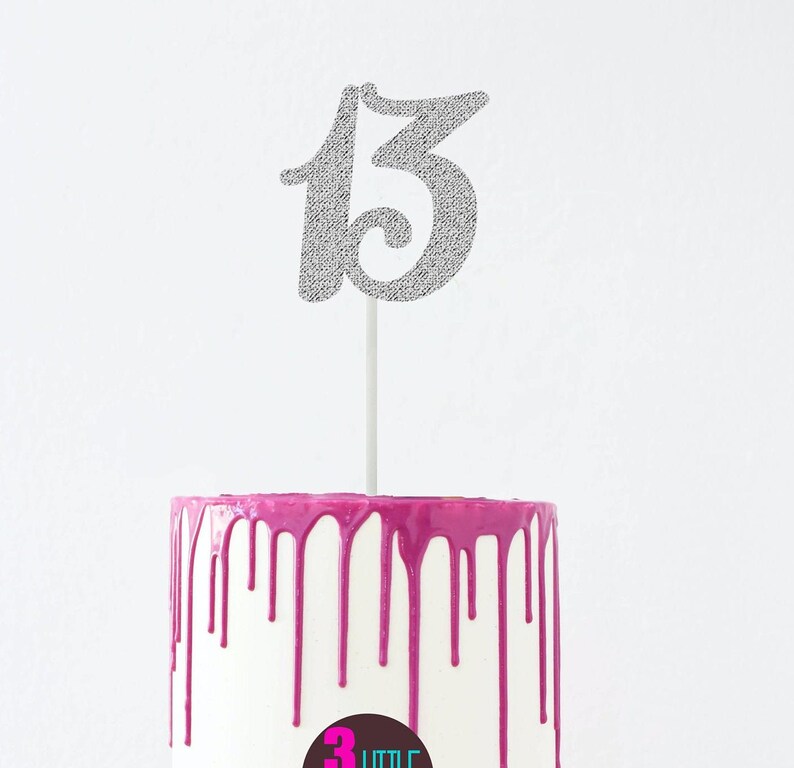 13th Cake Topper - Birthday Decorations - Birthday Cake Toppers - 13th ...