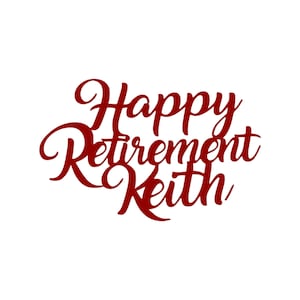 Personalised Happy Retirement Cake Topper, by 3 Little Desserts, Double ...