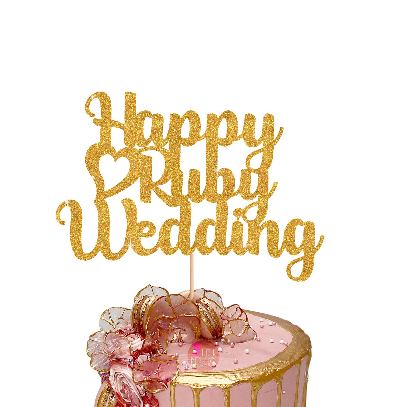Happy Ruby Wedding Cake Topper Anniversary Cake Topper Cake - Etsy UK