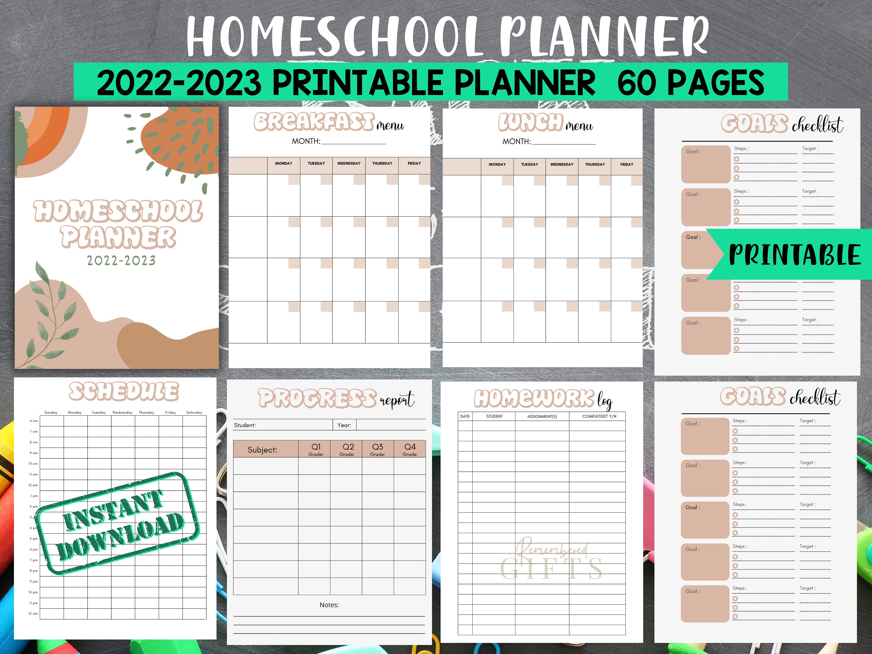 HOMESCHOOL Teacher Planner Printable Homeschool Teacher - Etsy
