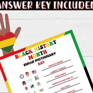 Black History Month PICTIONARY EMOJI | Black History Month Trivia Game ...