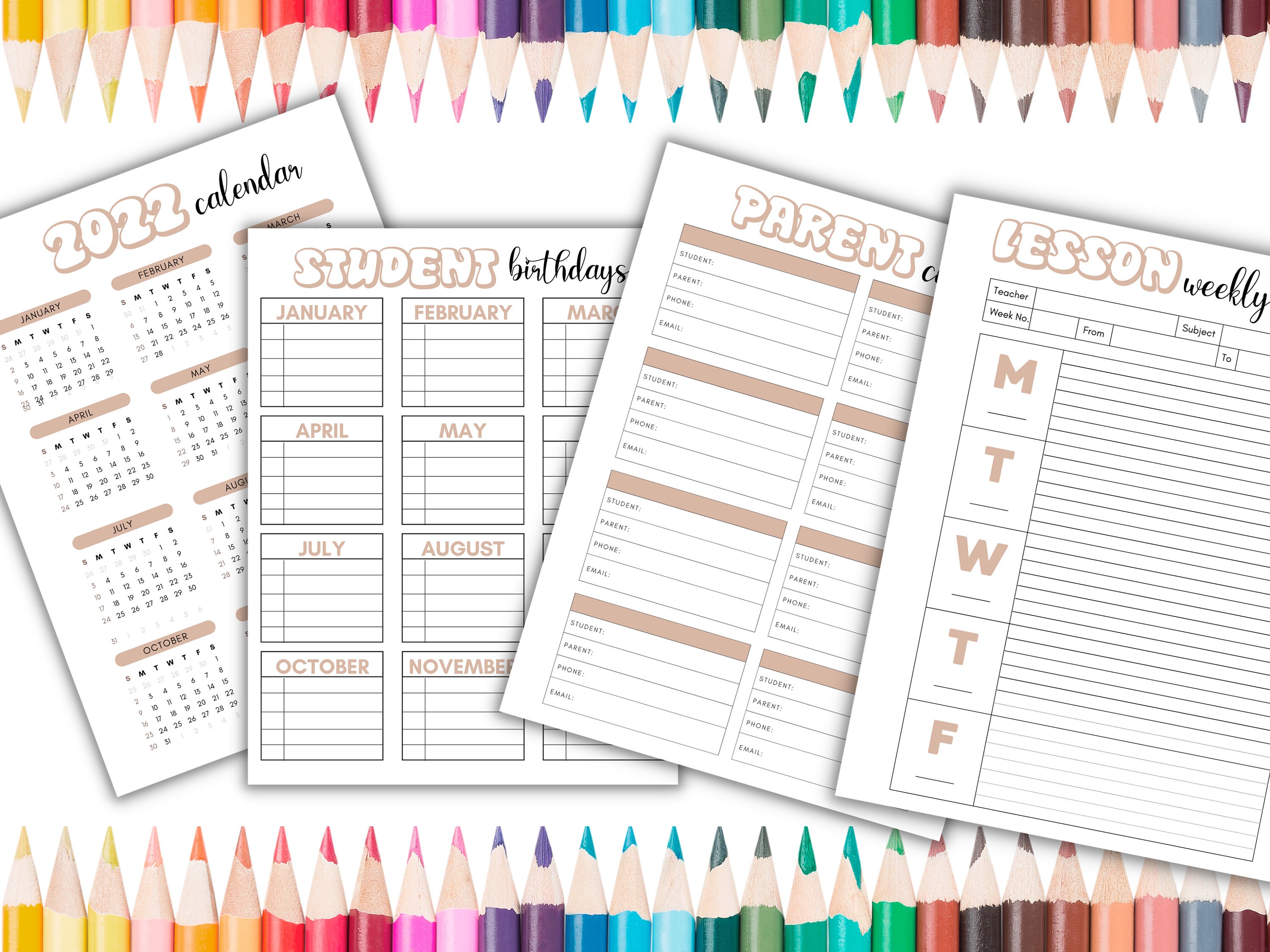 HOMESCHOOL Teacher Planner Printable Homeschool Teacher - Etsy