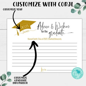 Printable Wishes and Advice for the Graduate | Graduation Party ...