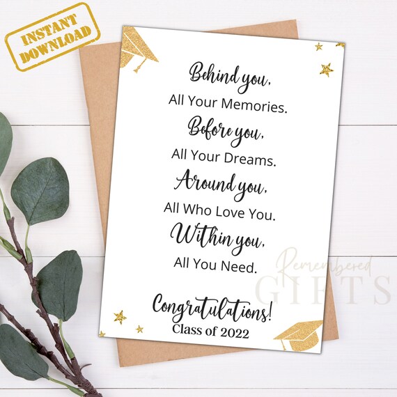 GRADUATION CARD Printable Graduation Card for Him or Her - Etsy