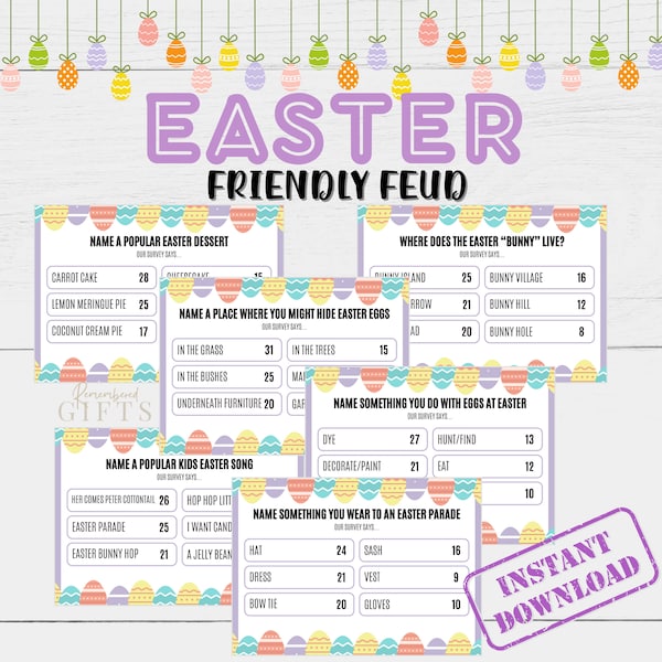 Easter Family Feud - Etsy