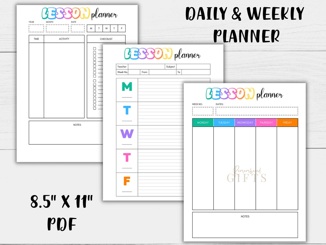 Teacher Planner Printable Lesson Planner 2022-2023 - Etsy