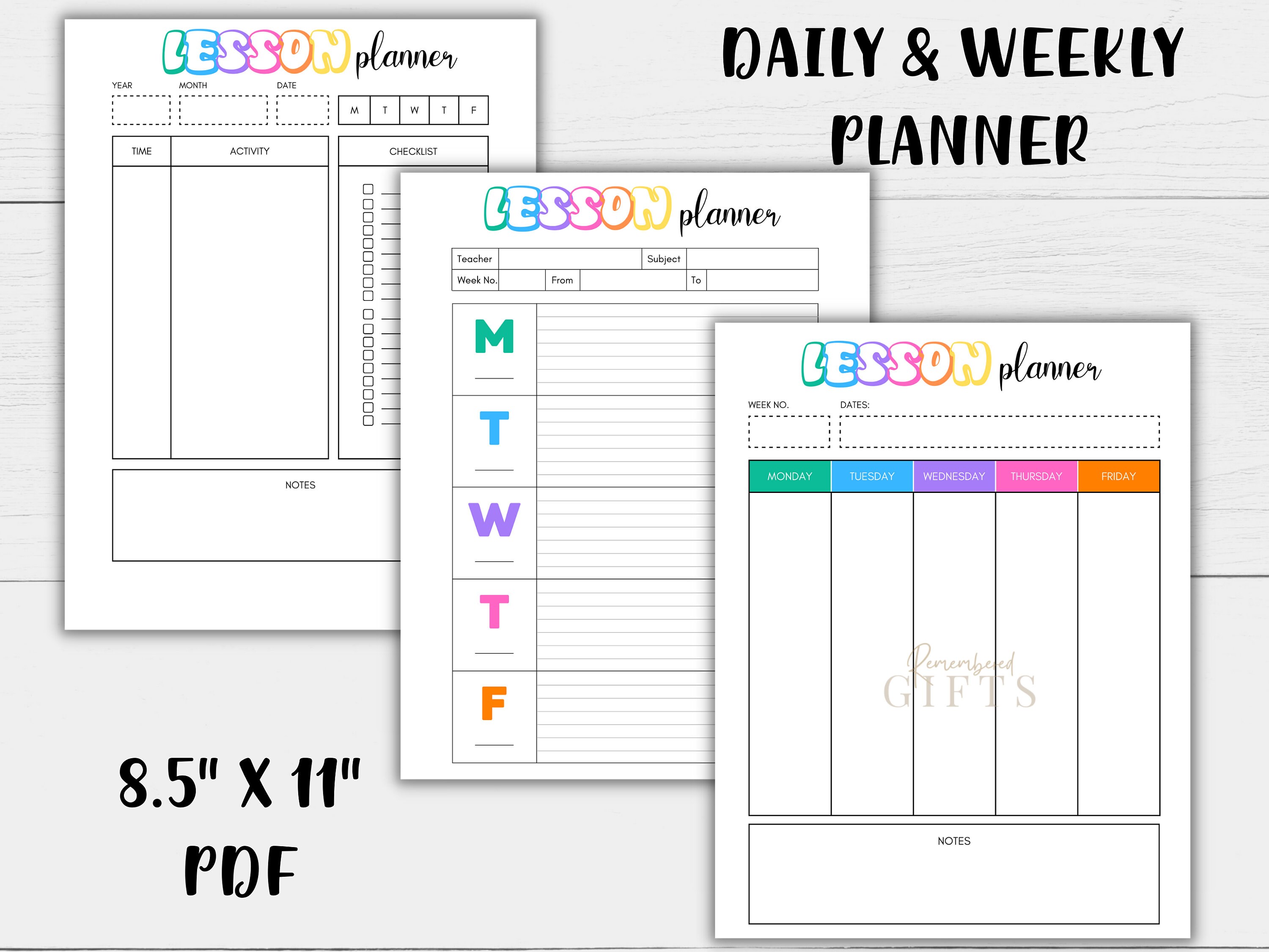 Teacher Planner Printable Lesson Planner 2022-2023 - Etsy