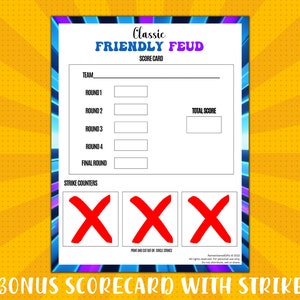 Friendly Feud Game: Family Trivia Night (instant Download) - Etsy