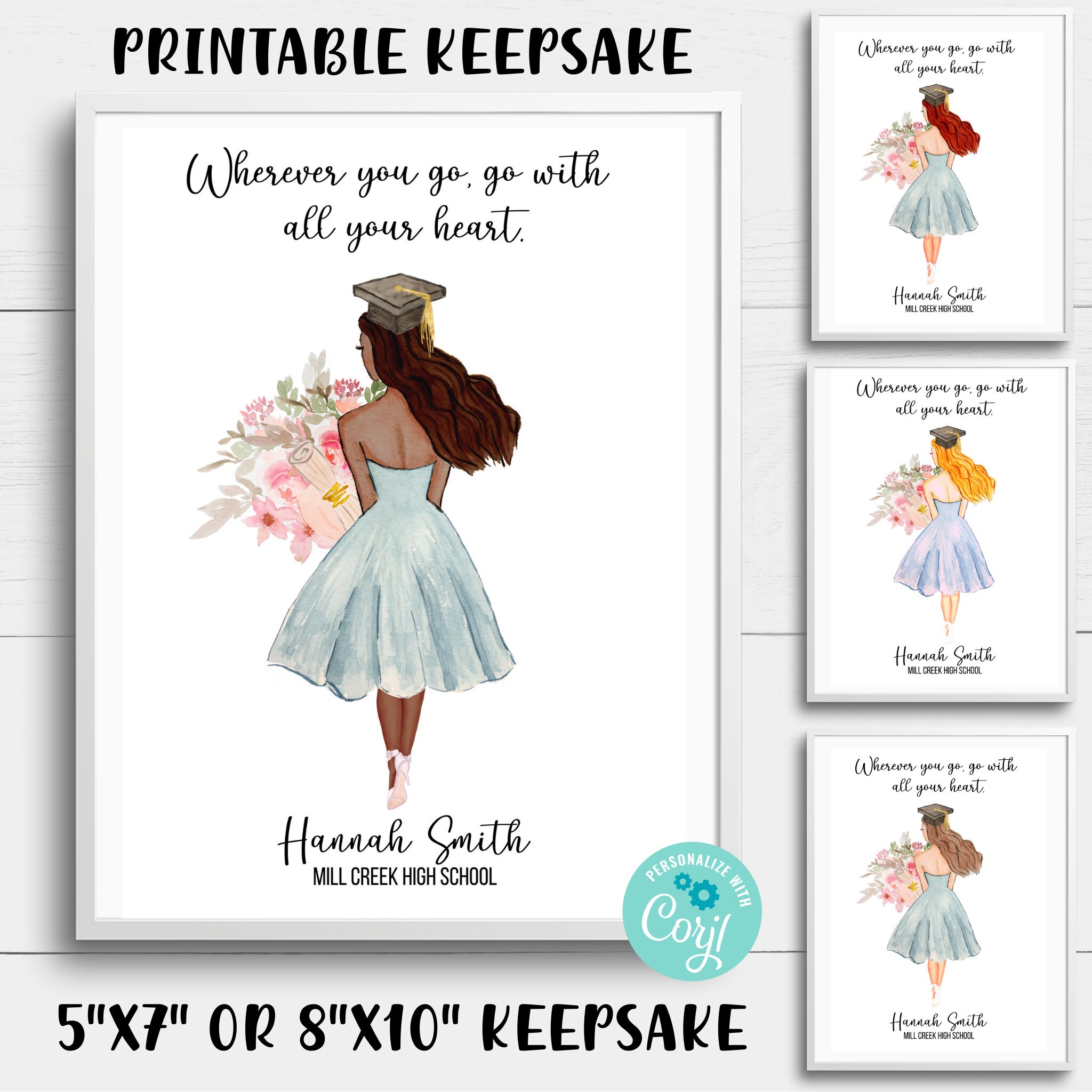 Personalized Graduation Gift Printable Graduation Keepsake Customized ...