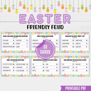 Easter Friendly Feud Game: Printable Family Party (PDF) - Etsy