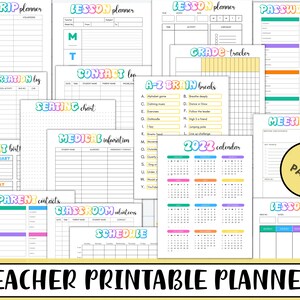 Teacher Planner Printable Lesson Planner 2022-2023 Printable Teacher ...