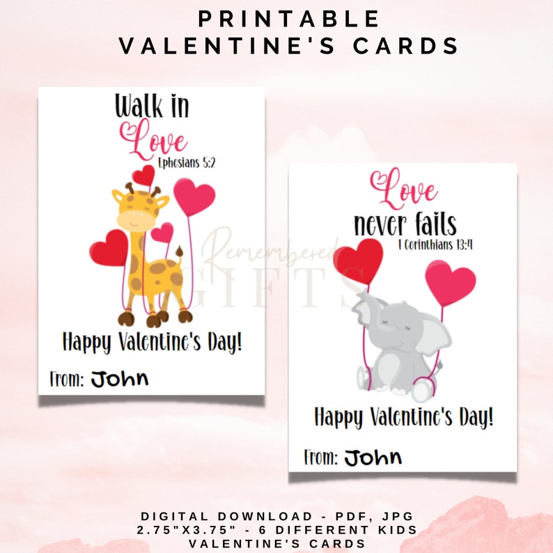 BIBLE VERSE VALENTINES Valentines Card Bible Scripture - Etsy