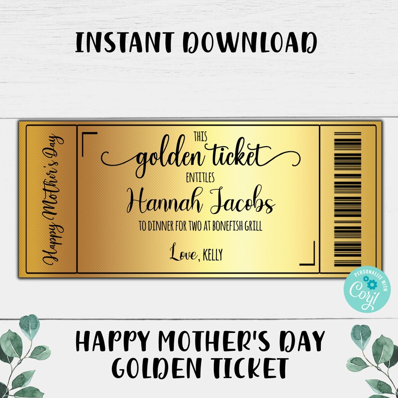 Golden Ticket - Etsy