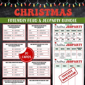 Christmas Game Bundle: Jeoparty & Friendly Feud Trivia (printable) - Etsy