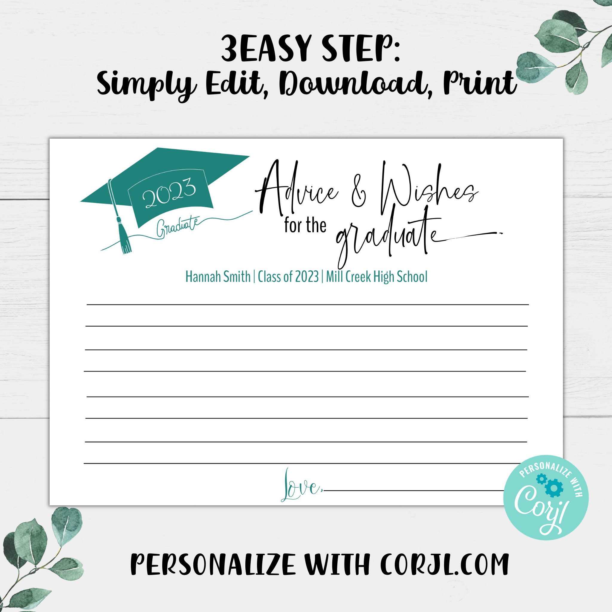 Printable Wishes and Advice for the Graduate | Graduation Party ...