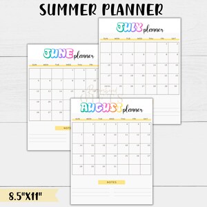 Printable Editable Summer Planner Bundle | Summer Checklist | Summer ...