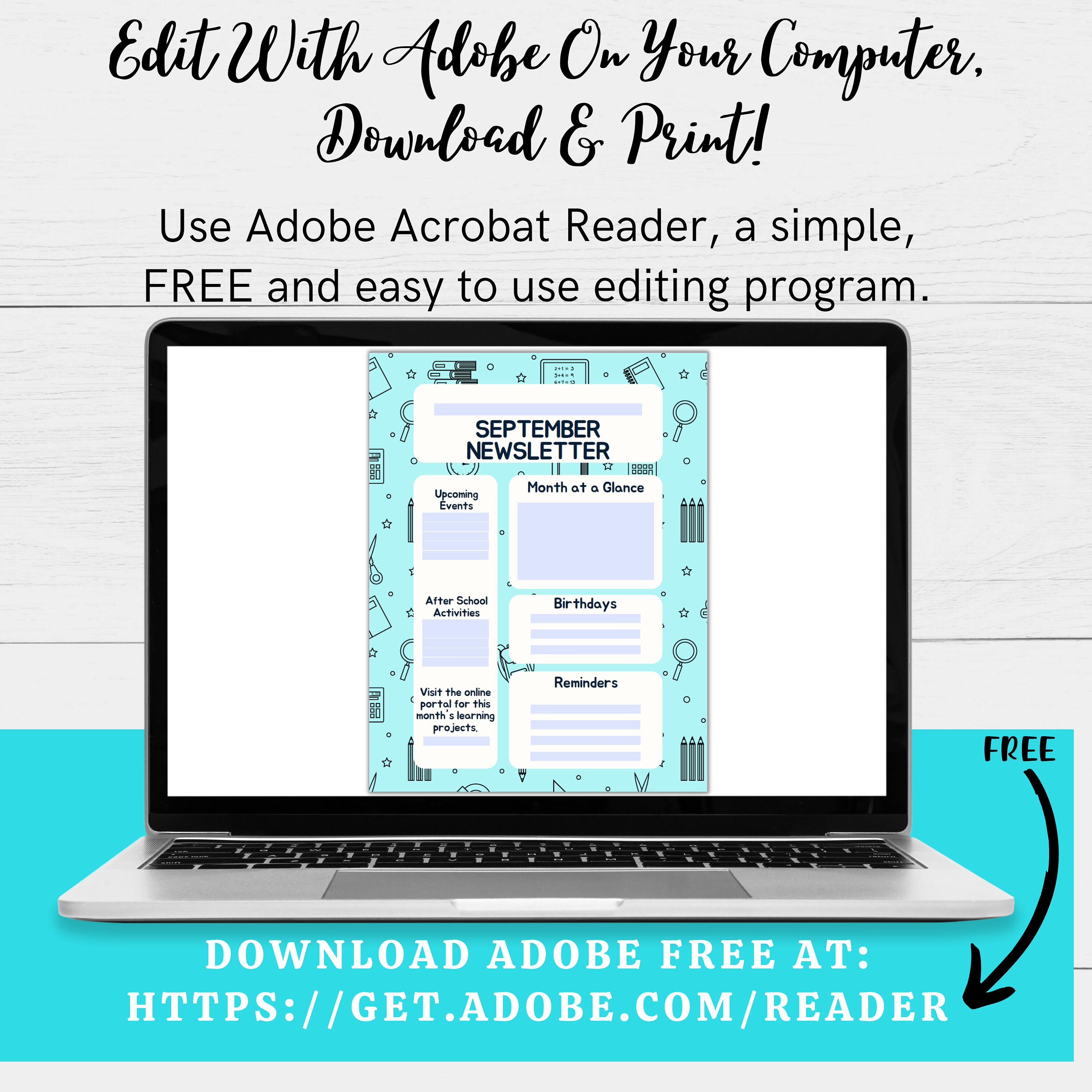 Editable Classroom School Newsletter Monthly Classroom Newsletter 12 ...