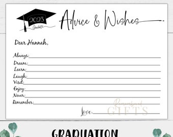 Printable Advice for the Graduate Sign and Cards High School - Etsy