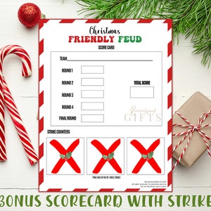 Christmas Friendly Feud Game | Christmas Trivia Game | Printable Family ...