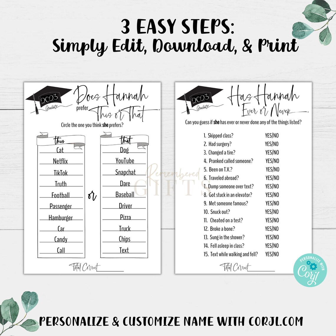 Graduation Party Games Bundle Graduation Party Games - Etsy